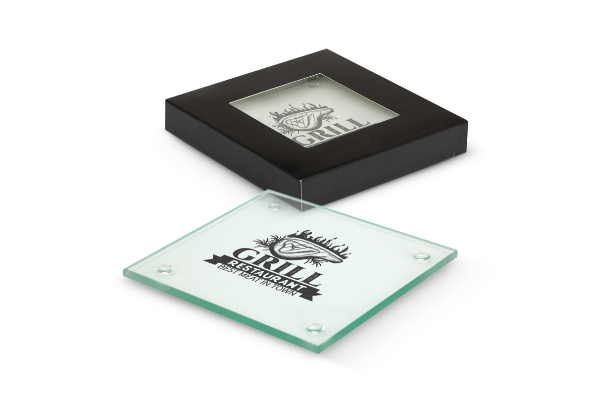 Venice Glass Coaster - Set of 2 - Square
